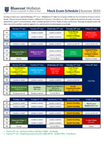 GCSE Mock Exams - Bluecoat Wollaton Academy